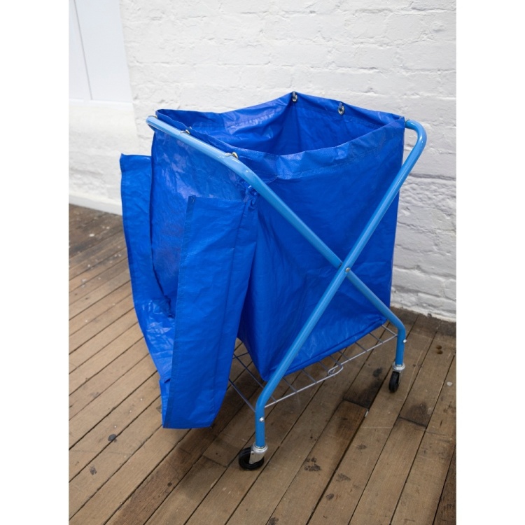 Folding Waste Cart with 205L Vinyl Bag
