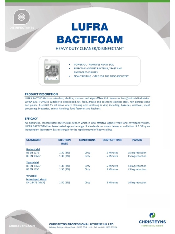 Clover Chemicals Sola-Bac Heavy Duty Bactericidal Cleaner 319