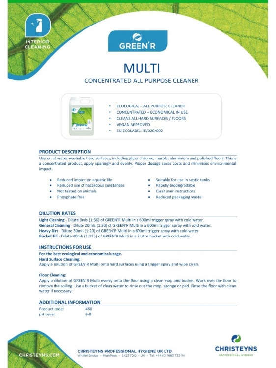 Clover Chemicals Eco 460 All Purpose Cleaner