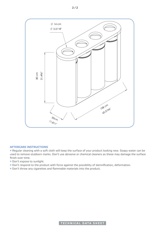 Ecoline Recycling Stainless Steel 120L Cylinder Waste Bin