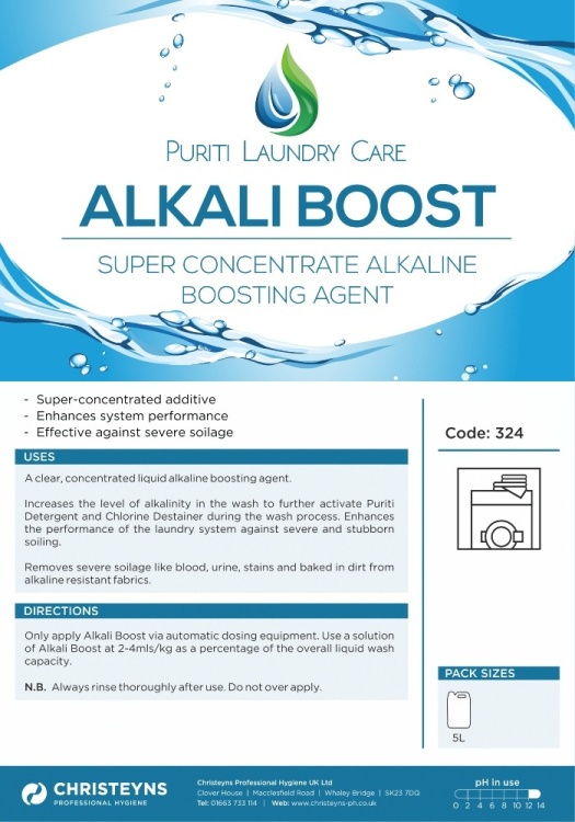 Christeyns Clover Puriti Super Concentrate Alkaline Boosting Agent (324)