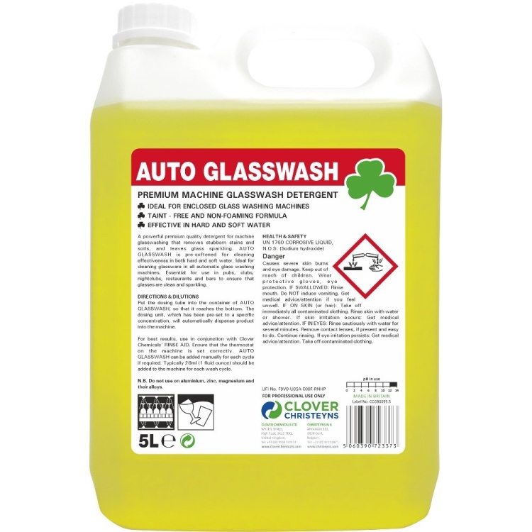 Clover Chemicals Auto Glasswash Detergent 318