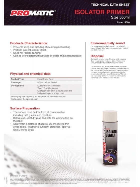 PROXL - 1K Epoxy Primer Aerosol 500ml