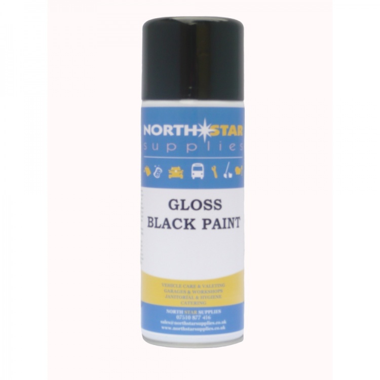 Black Paint 400ml - Gloss Matt & Satin - North Star Supplies