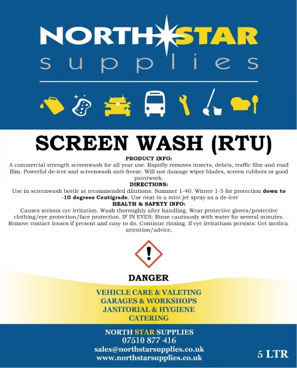 Ready to Use Screen Wash - Minus 10