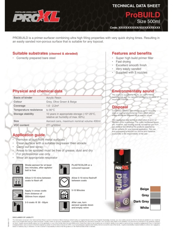 PROXL - Probuild Aerosol 500ml