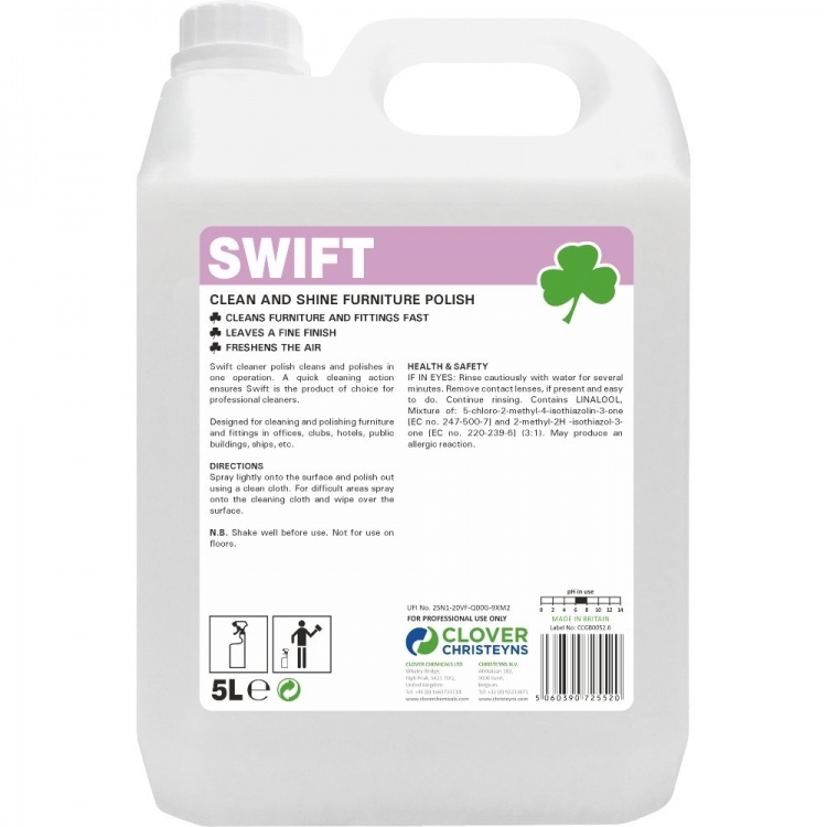 Clover Chemicals Swift Clean & Shine Furniture Polish 603