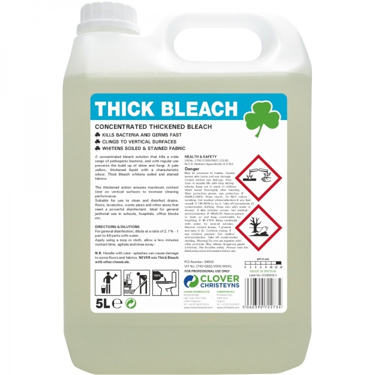 Clover Chemicals Thick Bleach 215 Concentrated Thickened Bleach