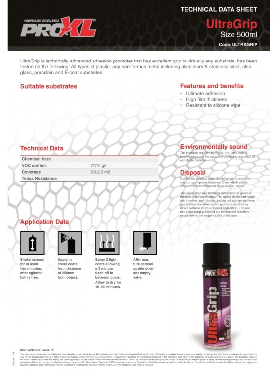 PROXL - Ultra Grip High Adhesion Multi Primer Aerosol 500ml