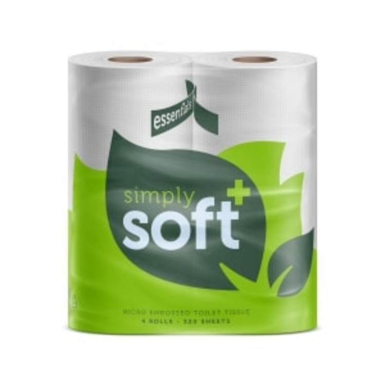 2Ply White Essentials Economy 320 Sheets 36 Pack 9 x 4