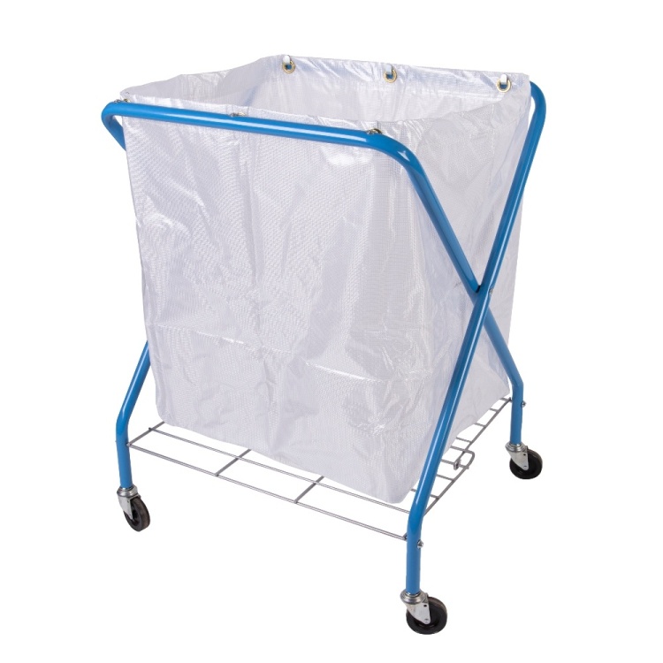 Folding Waste Cart with 205L Vinyl Bag